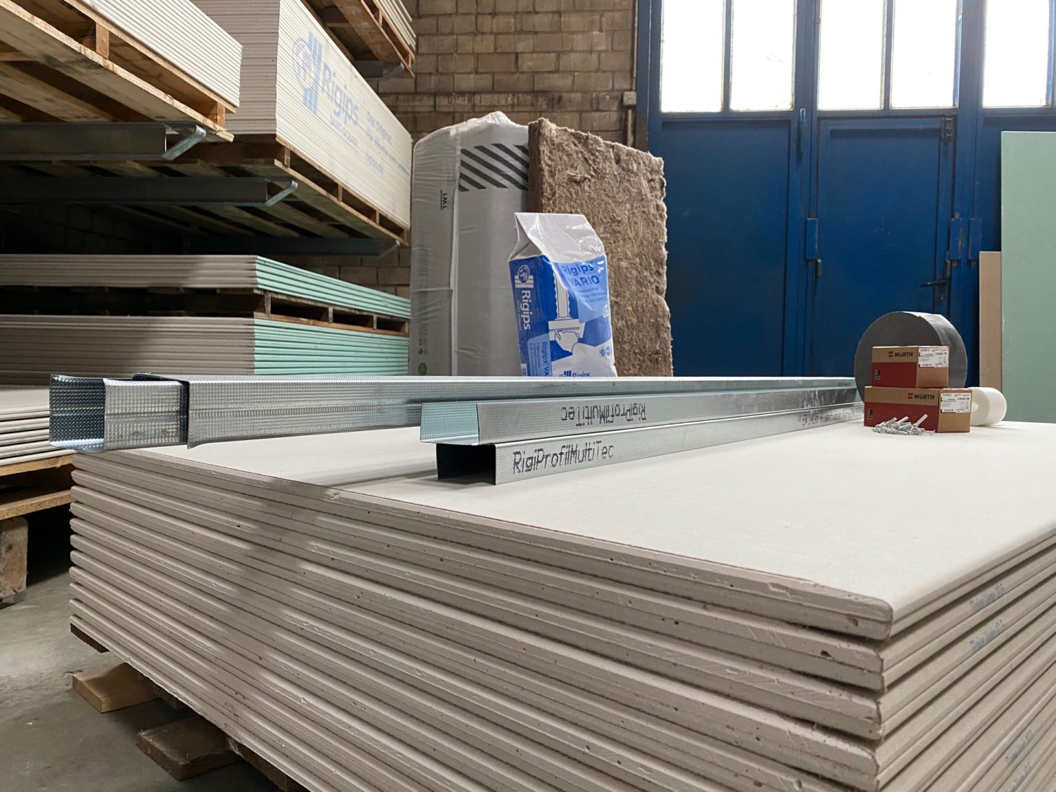 Materialpaket Montagewand CW75/125, beidseitig doppelt beplankt, GKB 12 ...