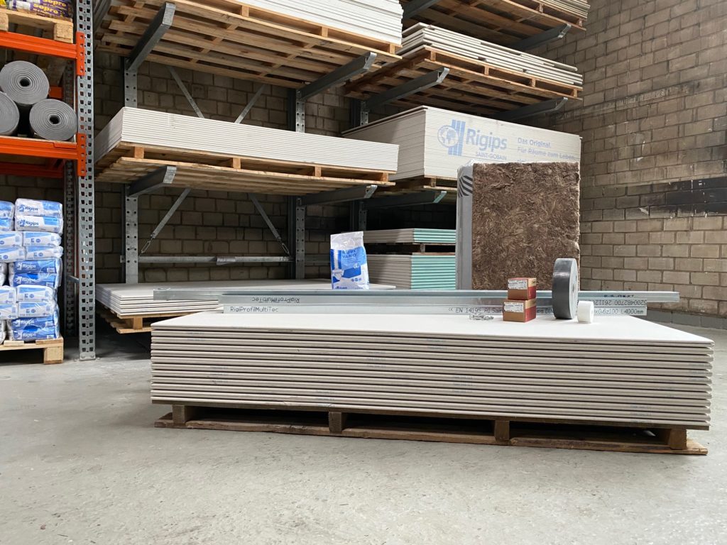 Materialpaket Montagewand CW75/125, beidseitig doppelt beplankt, GKB 12 ...